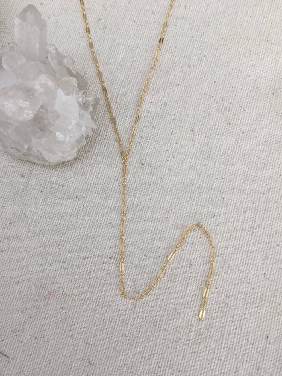 14k Gold Filled Y Necklace - Etsy