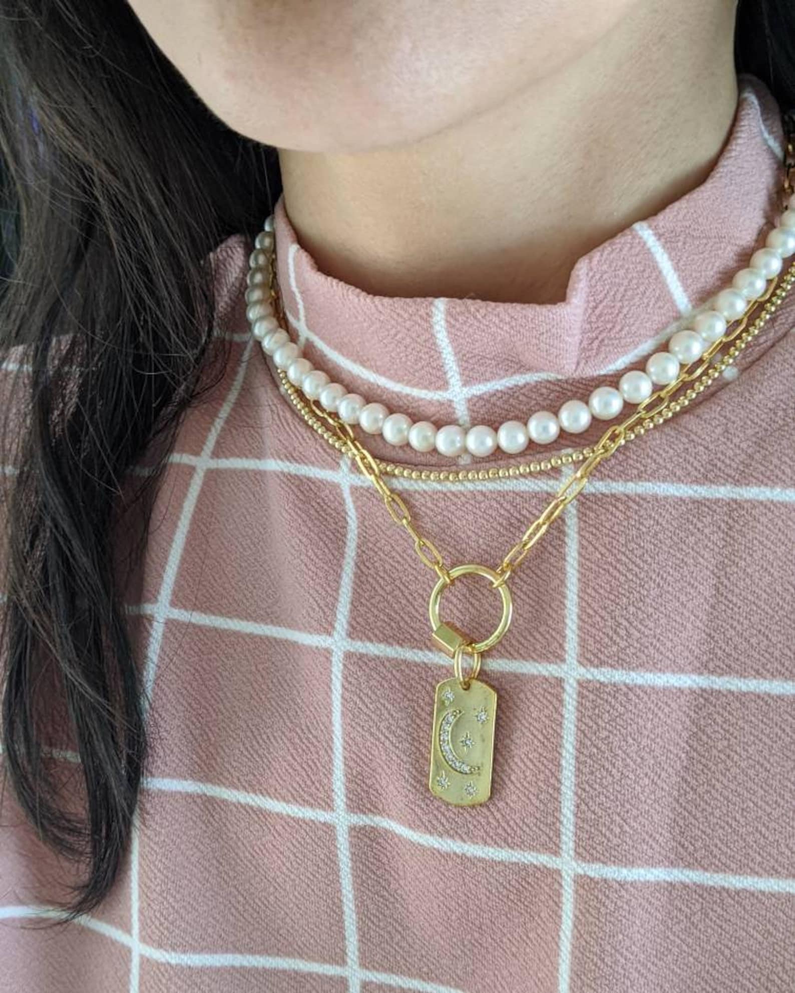 Circle Carabiner Necklace // Screw - Etsy