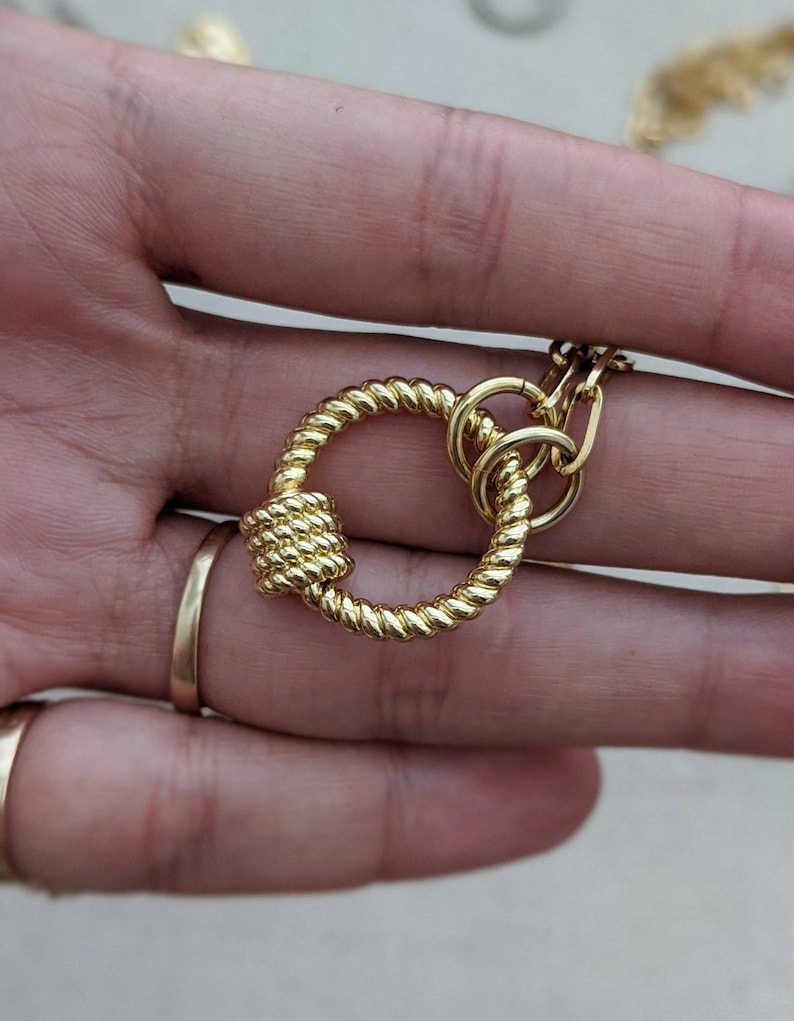 Rope Circle Carabiner // Lock // Screw // Necklace | Etsy