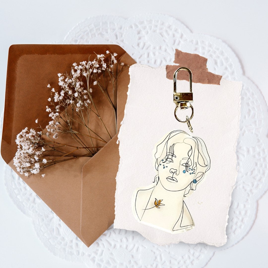 Vante Taehyung V Keychain BTS Kpop Gift Gift for Her Valentines Day ...