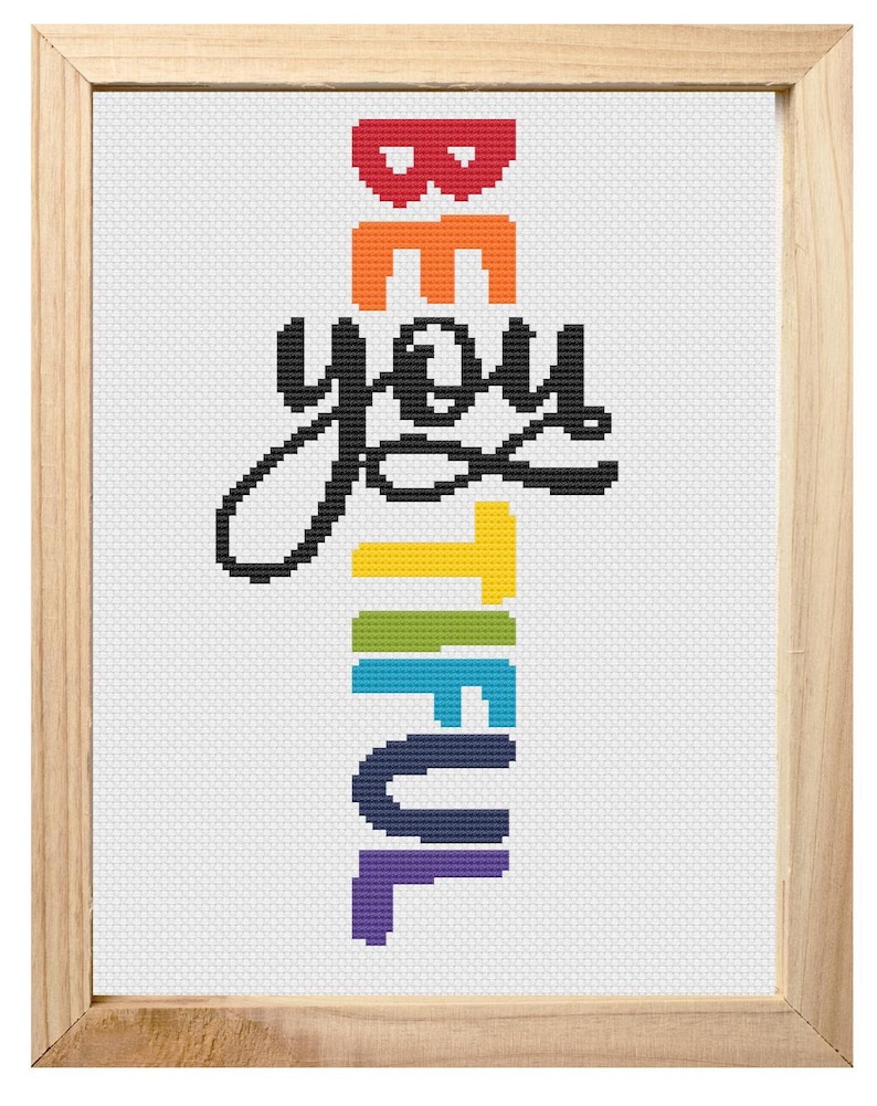 Be YOU Tiful Word Cross Stitch Pattern PDF Instant Download Easy ...
