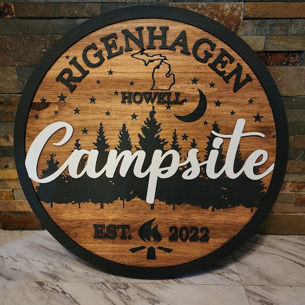 Campsite Sign - Etsy