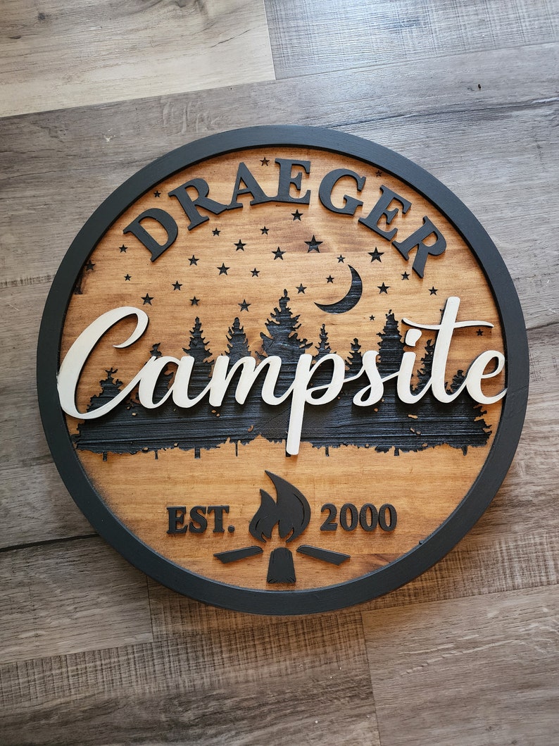 Engraved Camper Sign Custom Campfire Sign Welcome to Our - Etsy