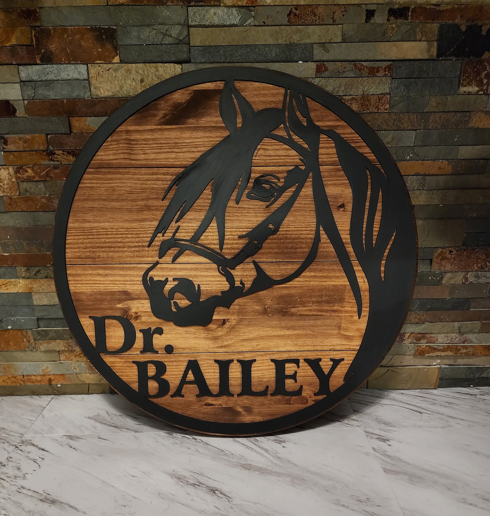 Personalized Veterinarian Office Sign, Horse Portrait, Custom DVM Gift ...