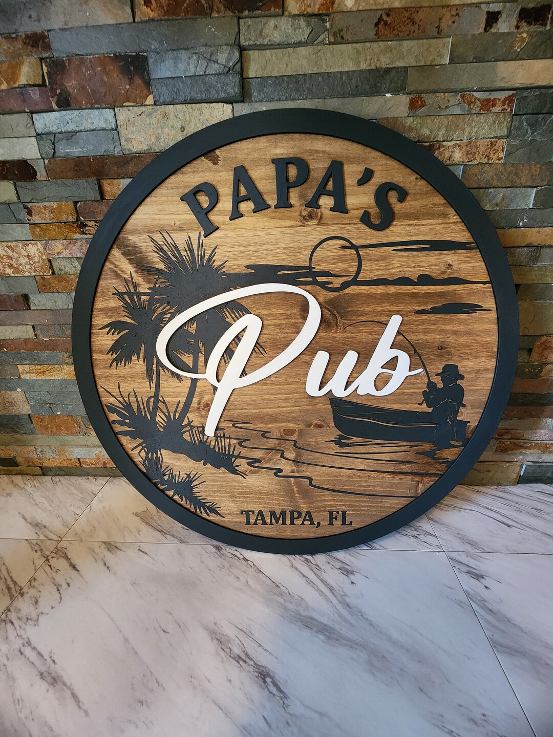 Beach Pub and Bar Decor, Ocean Themed Bar Decor, Personalized Pub Sign ...