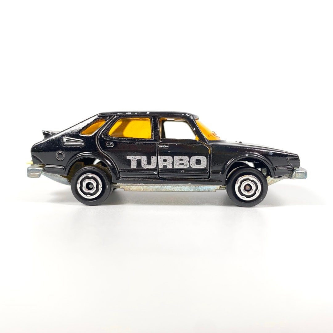 Vintage Majorette #284 Black Saab 900 Turbo Saloon Sedan, Opening Doors ...