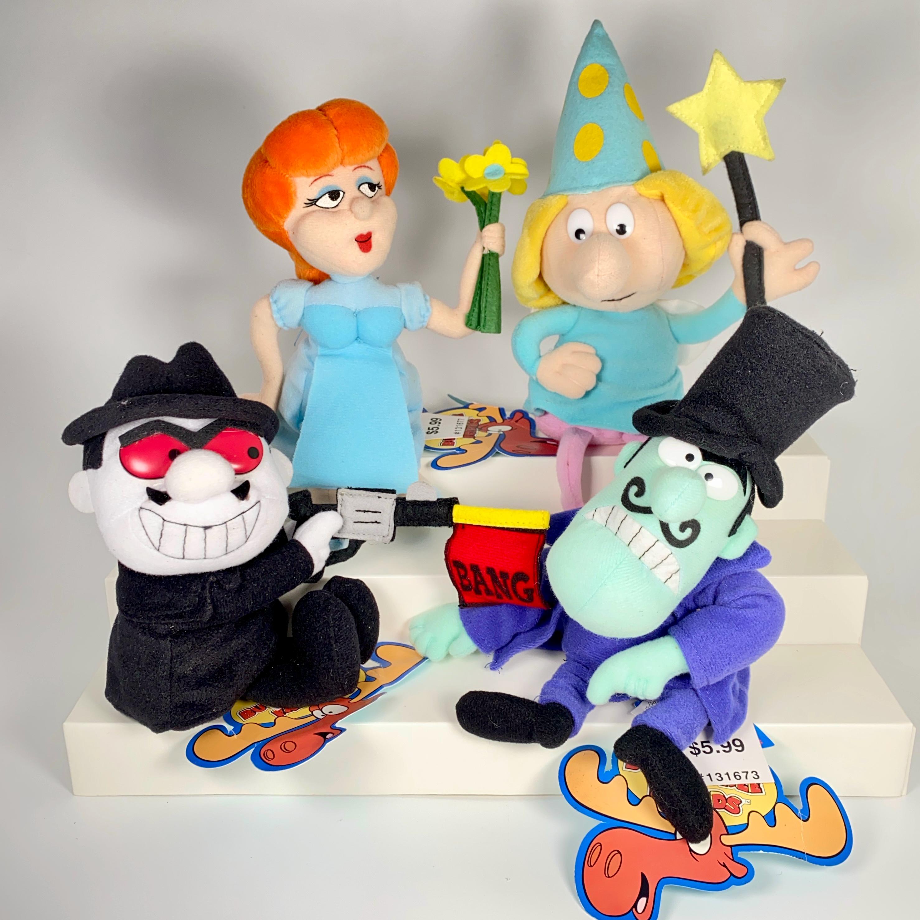 Stuffins Rocky & Bullwinkle Plush Vintage CVS Exclusive 1999 Lot 4 W ...