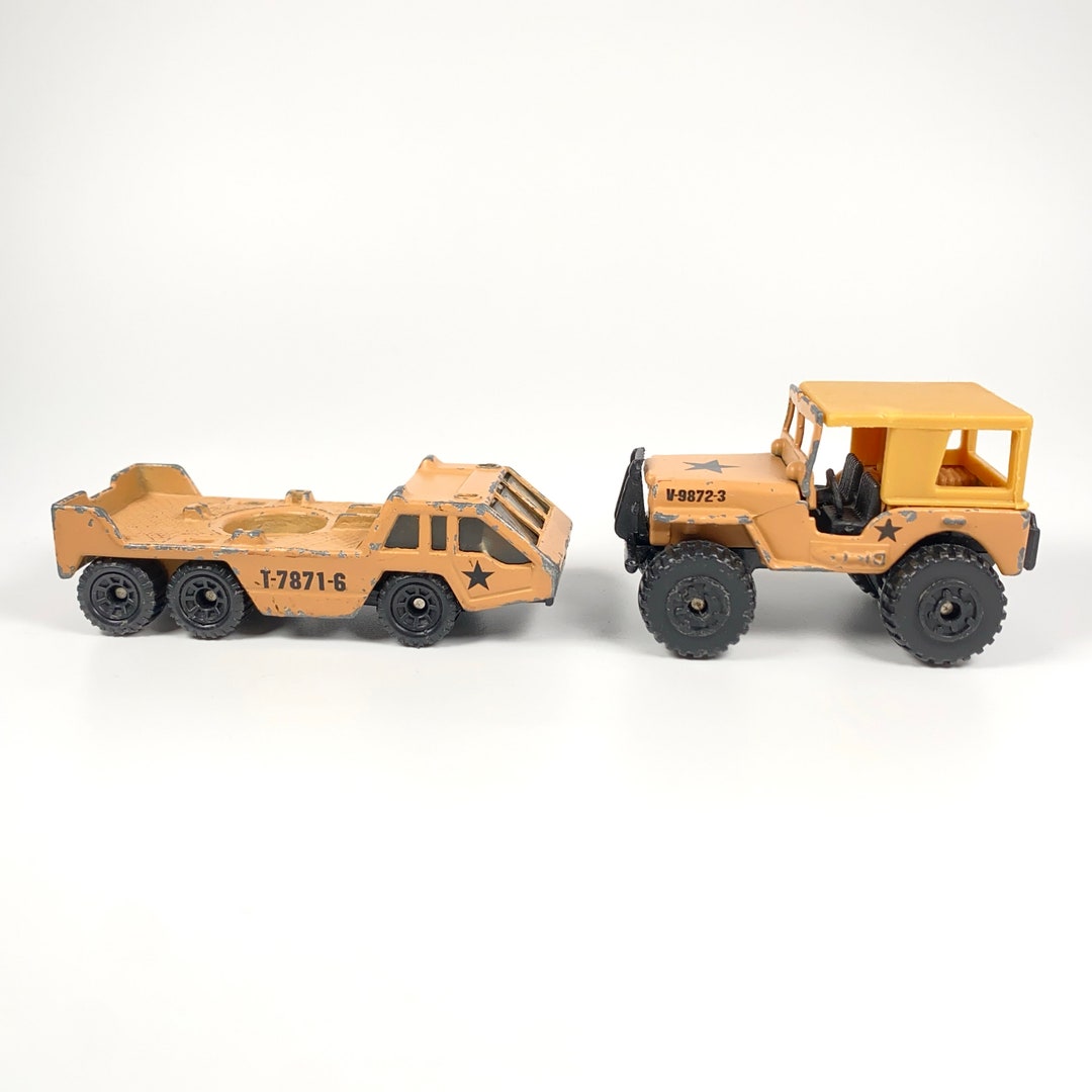 Vintage Matchbox Military Tan Army Lot of 2- 1981 Jeep 4x4 V-9872-3 ...