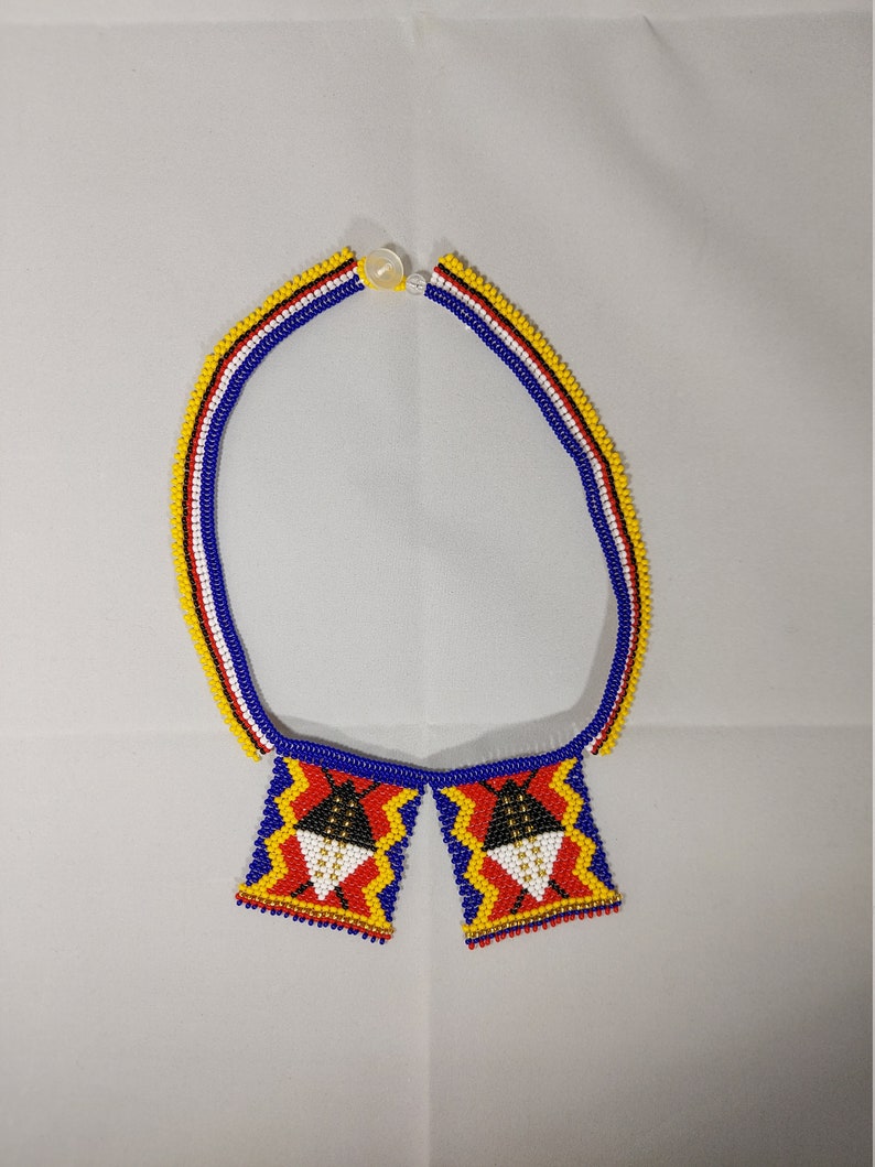 Kingdom of Eswatini Ligcebesha. Beaded Swazi Unisex Necklace. - Etsy
