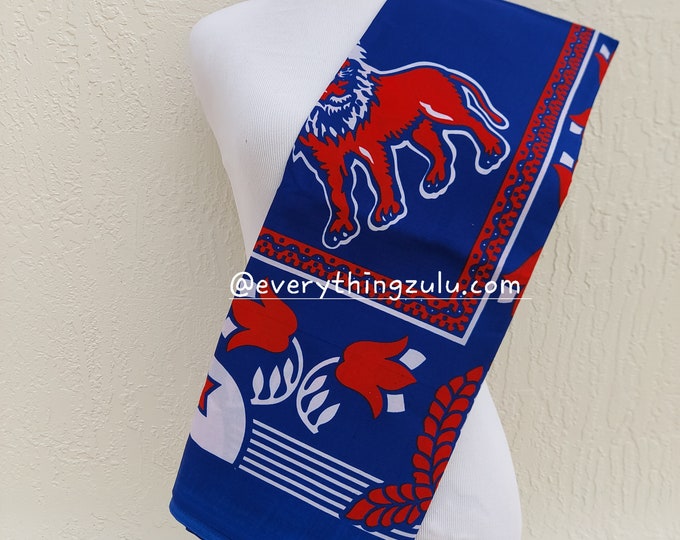 Red Sun Ibhayi African Fabric. Traditional Zulu/swati Attire. African ...