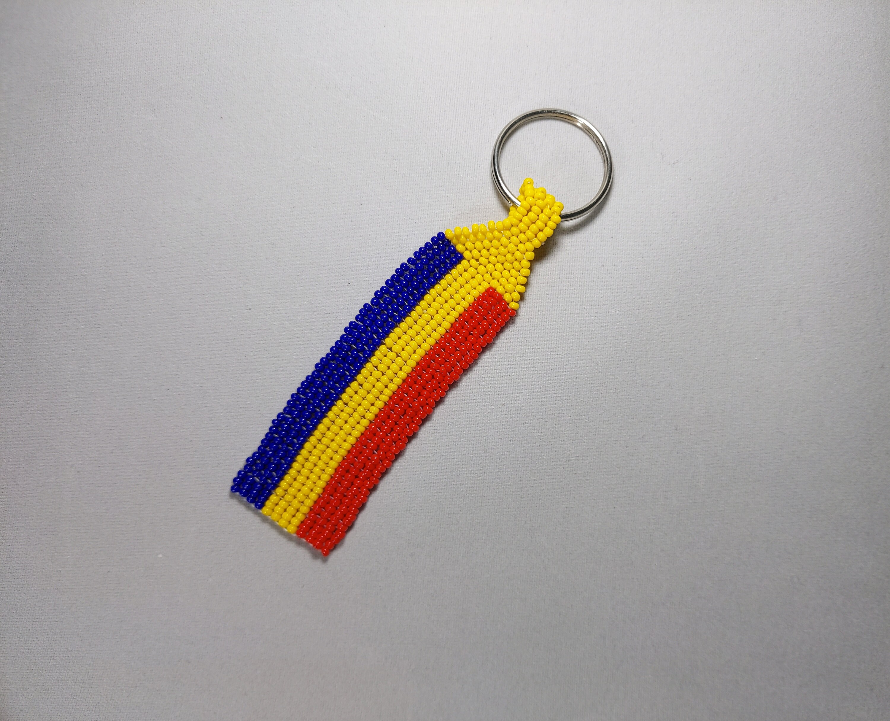 Beaded Flag Key Ring. Beaded Flag Key Holder. Beadwork Flag | Etsy