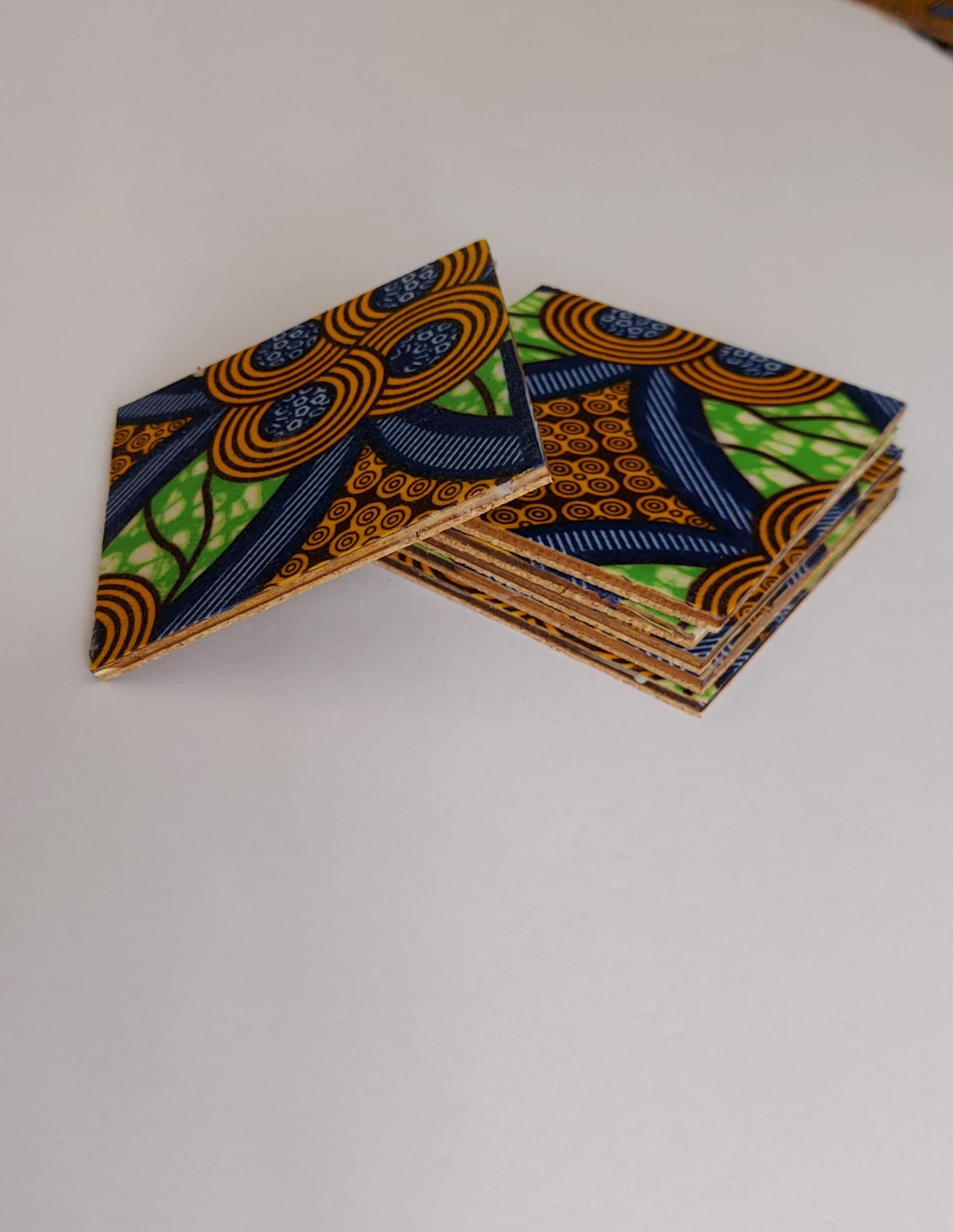 6 African Print Coasters. Ankara Coasters. Afrocentric - Etsy UK