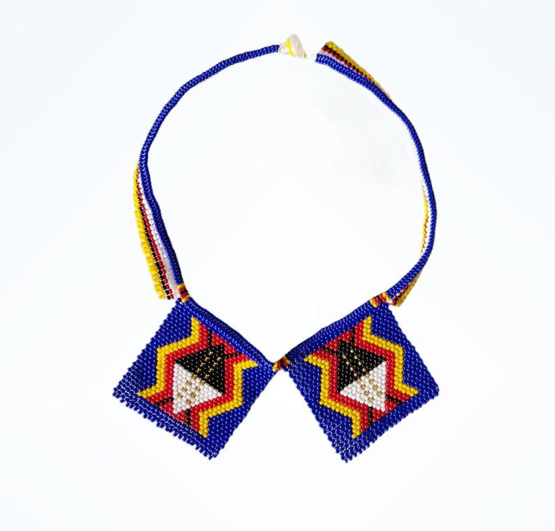 Kingdom of Eswatini Ligcebesha. Beaded Swazi Unisex Necklace. - Etsy