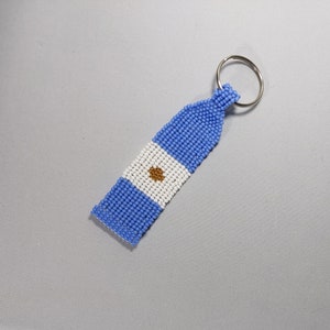 Beaded Flag Key Ring. Beaded Flag Key Holder. Beadwork Flag Key Ring - Etsy