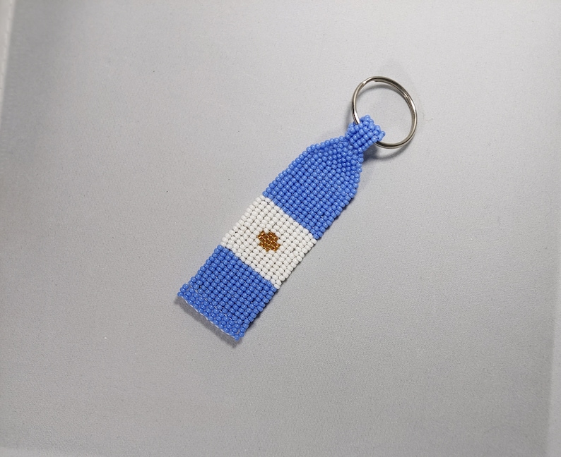 Beaded Flag Key Ring. Beaded Flag Key Holder. Beadwork Flag Key Ring - Etsy