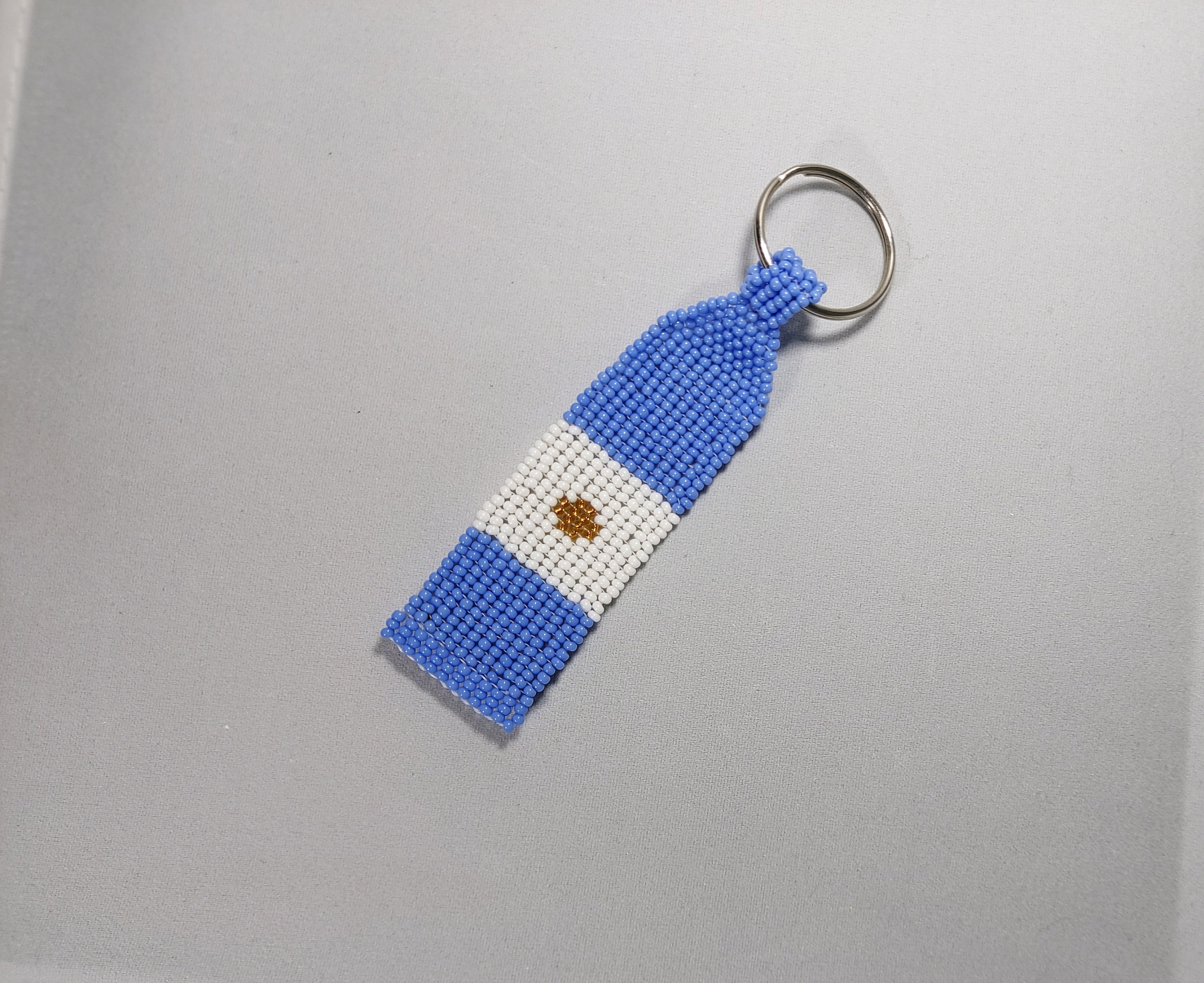 Beaded Flag Key Ring. Beaded Flag Key Holder. Beadwork Flag | Etsy