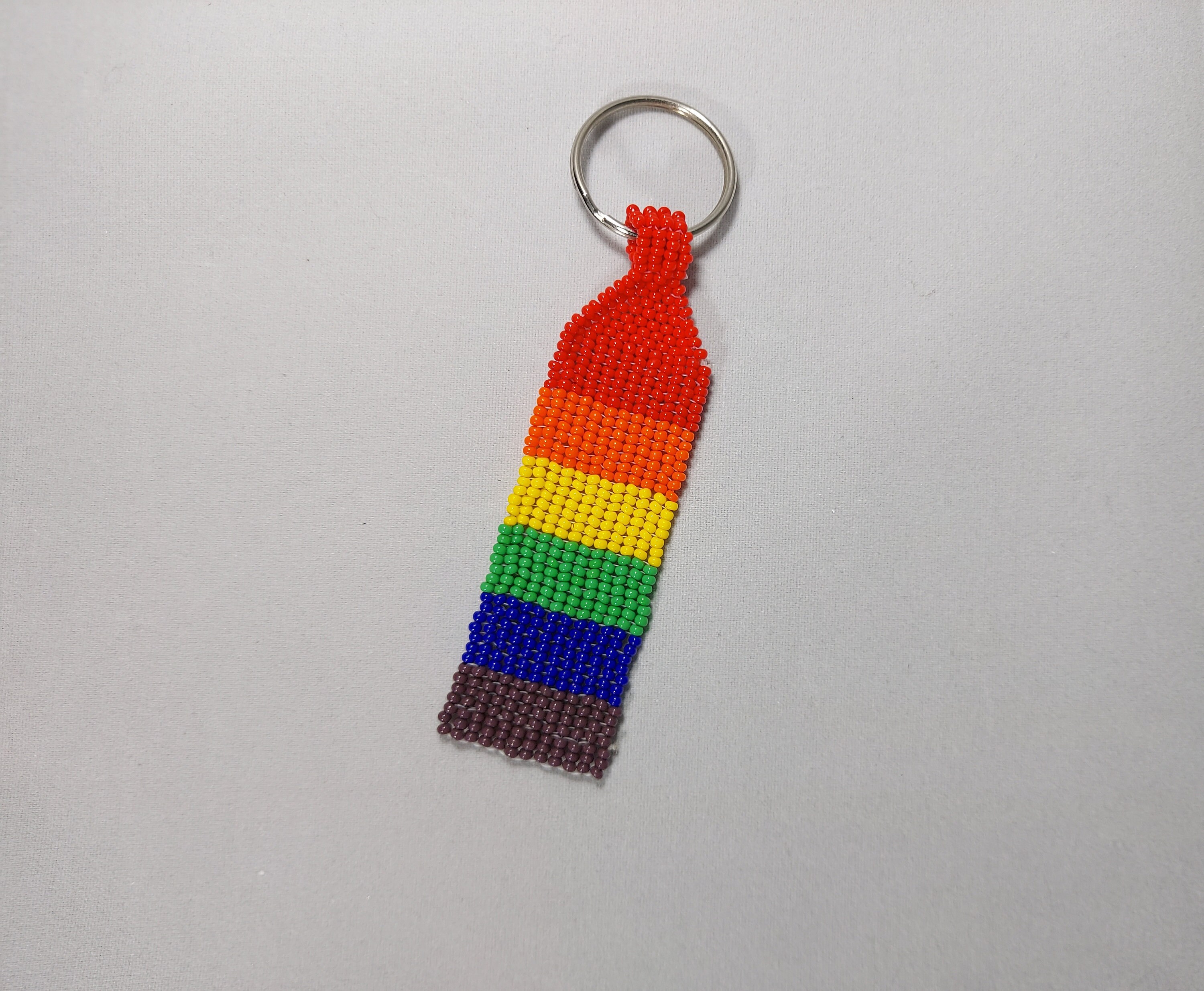 Beaded Flag Key Ring. Beaded Flag Key Holder. Beadwork Flag | Etsy