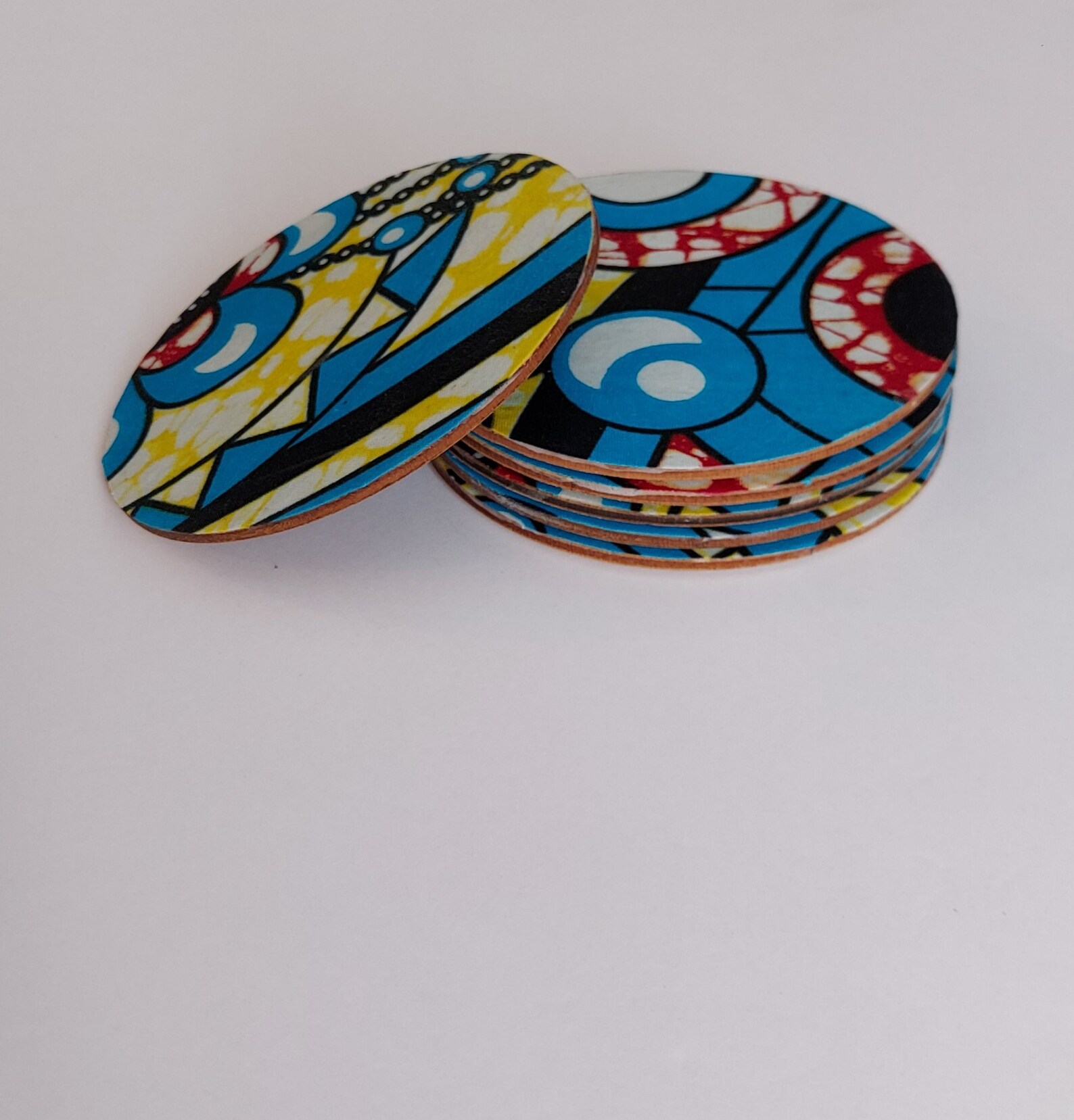 6 African Print Coasters. Ankara Coasters. Afrocentric | Etsy