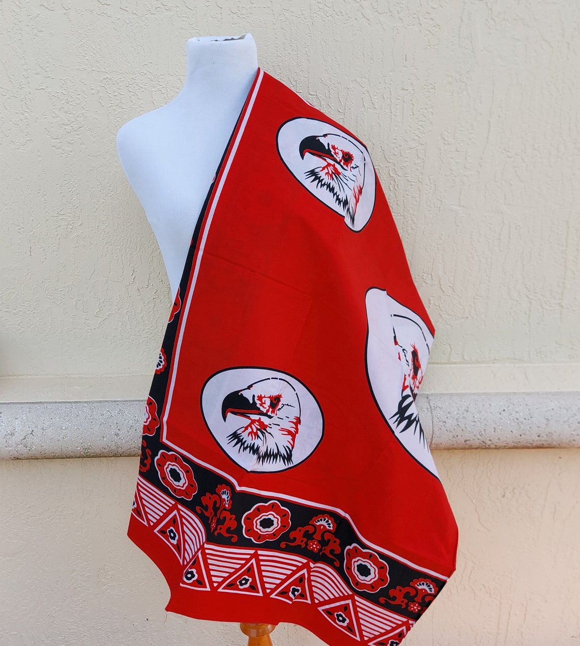 Red eagle face ibhayi. Idlozi Fabric. African spirituality | Etsy