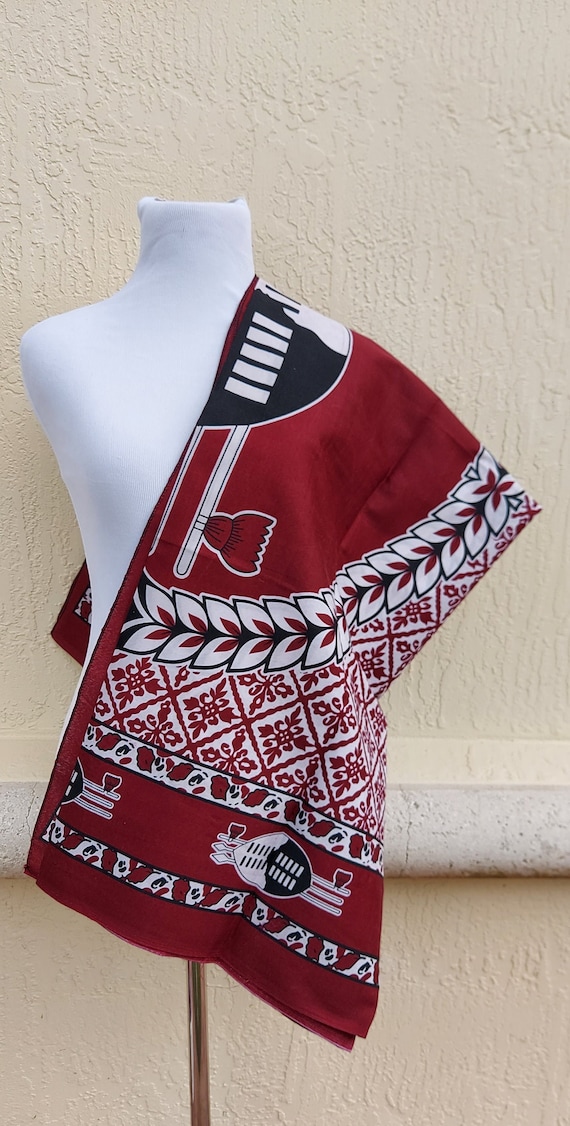 Maroon Njeti Fabric. African spirituality fabric. Ibhayi | Etsy