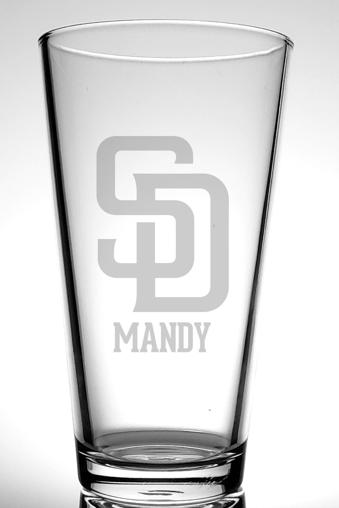 San Diego Padres Baseball Custom Pint Glass-personalized Beer Pint ...