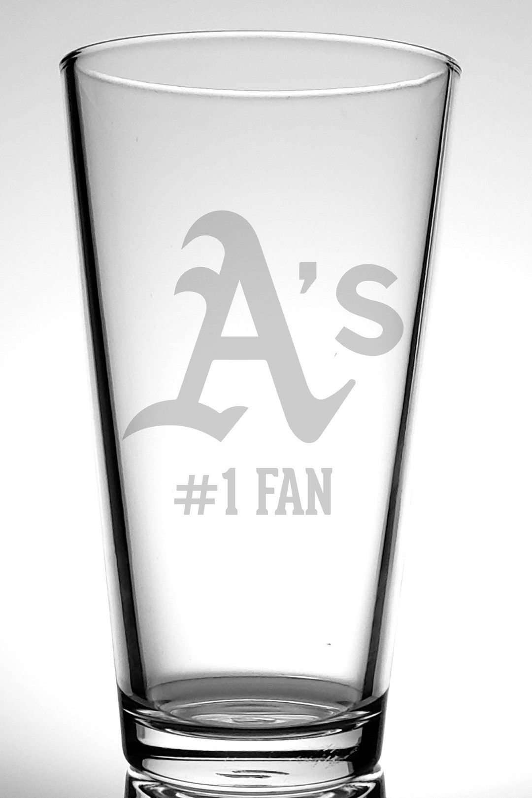 Oakland A's Baseball Custom Pint Glass-personalized Beer Pint-baseball ...