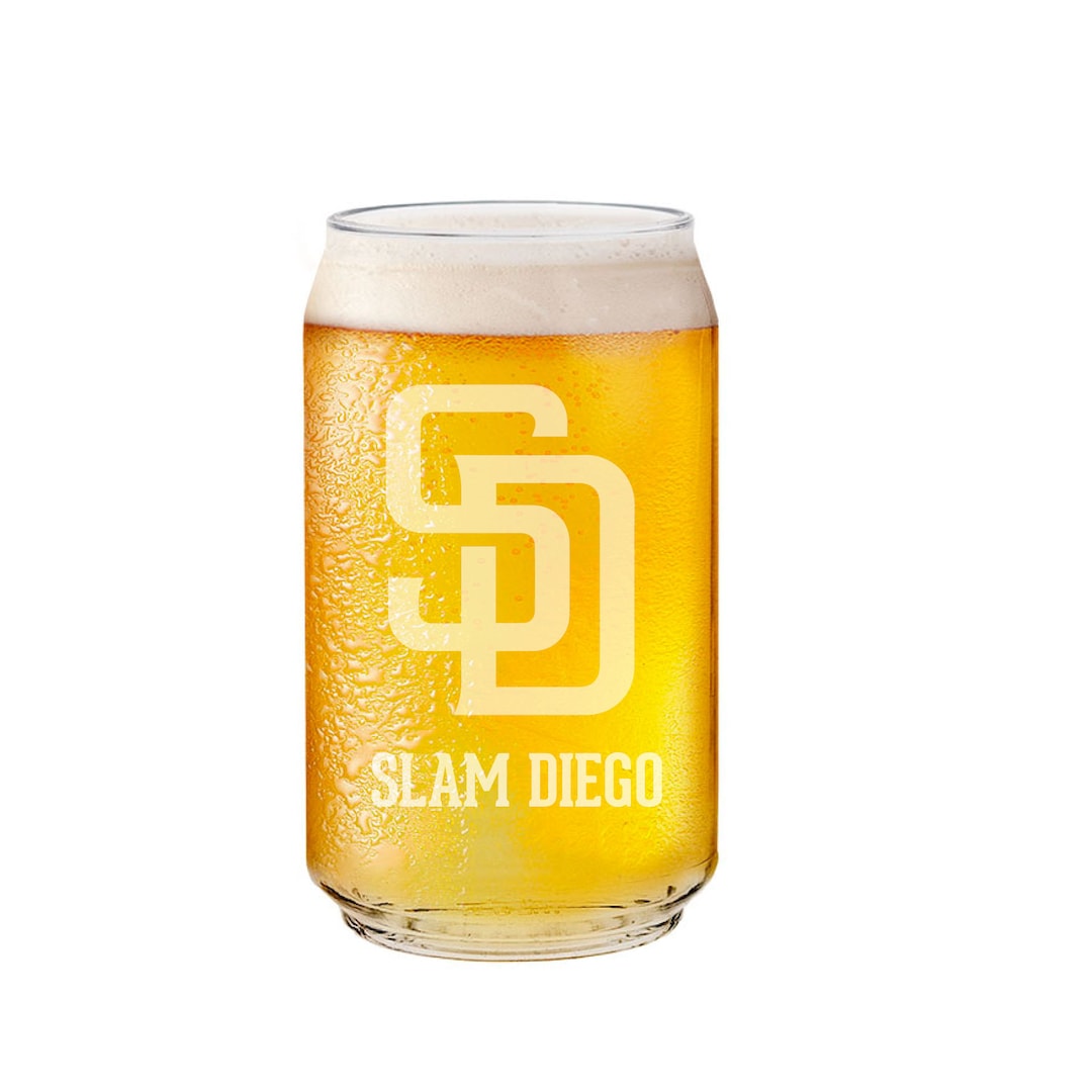 San Diego Padres Beer Can Glass-custom Text-personalized-custom Gift ...