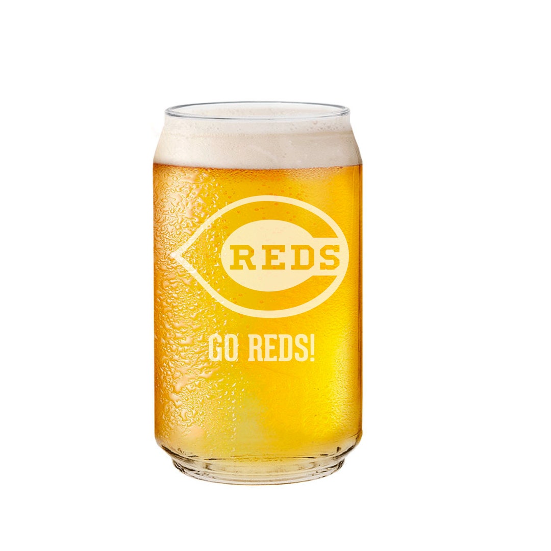 Cincinnati Reds Beer Can Glass-custom Text-personalized-custom Gift ...