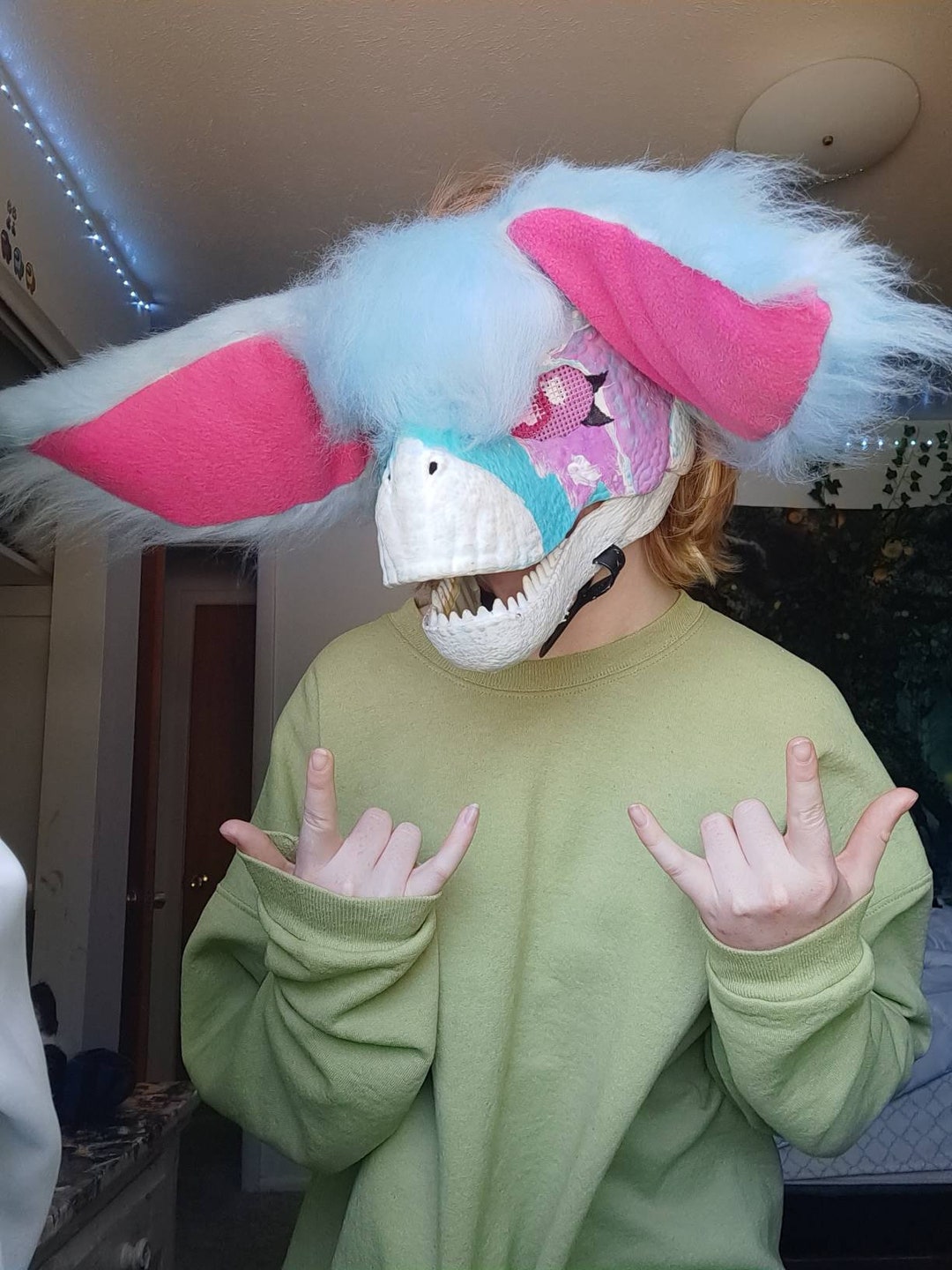 Furry Fursuit Dinomask Costume Partial Head Jurassic World T-rex Mask ...