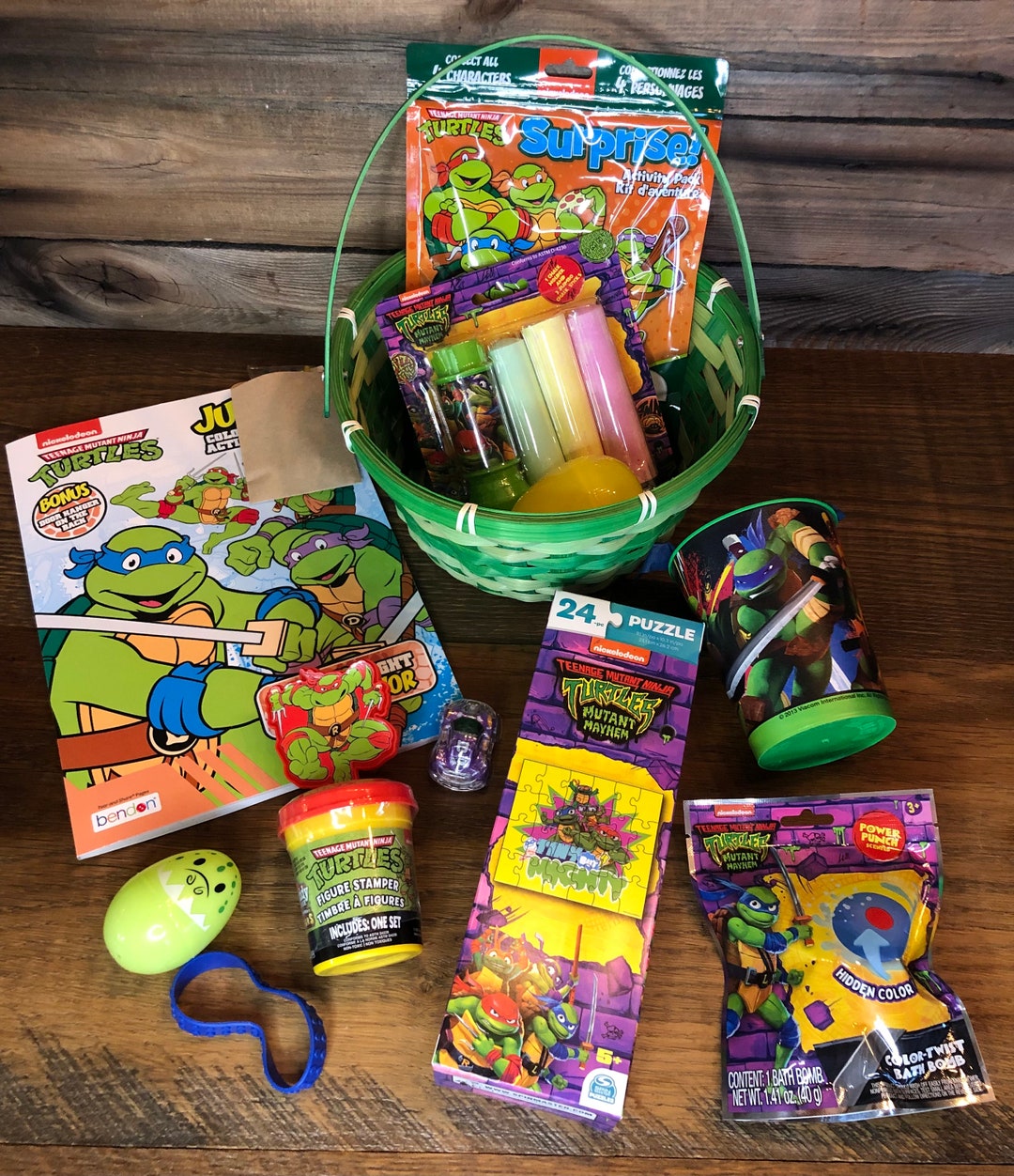 Teenage Mutant Ninja Turtles Filled Gift Basket Boys Prefilled TMNT ...