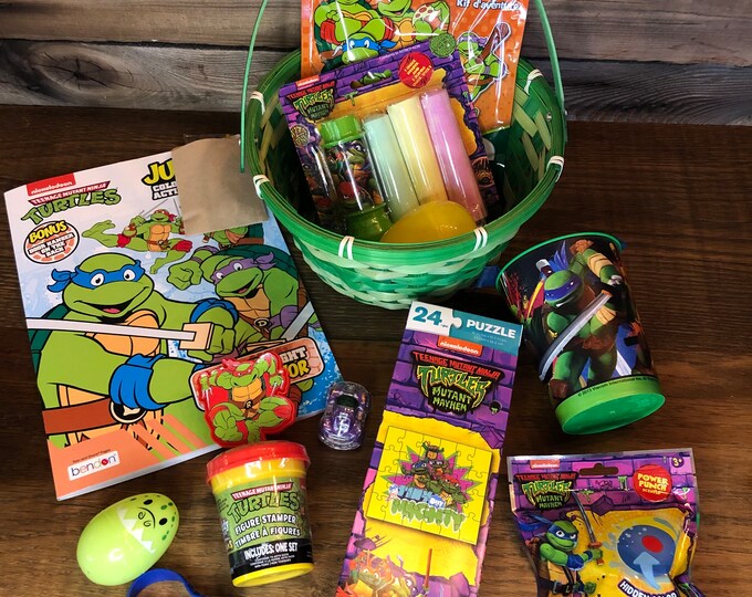 Teenage Mutant Ninja Turtles Filled Gift Basket * Boys Prefilled TMNT ...