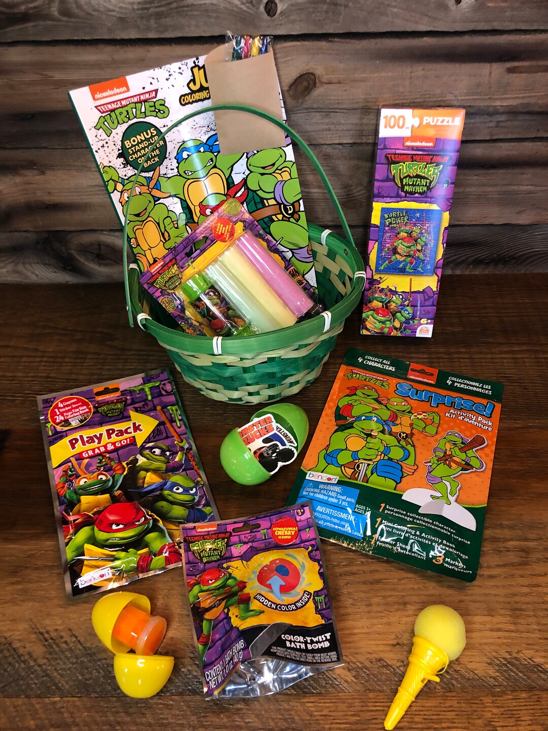 TMNT Filled Easter Basket Teenage Mutant Ninja Turtles Easter Basket ...