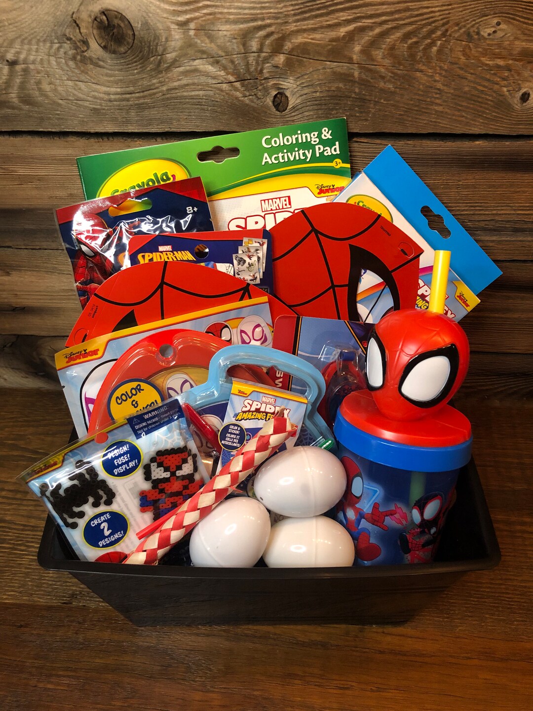 The Ultimate 17 Piece Spider-man Filled & Personalized Easter Basket ...