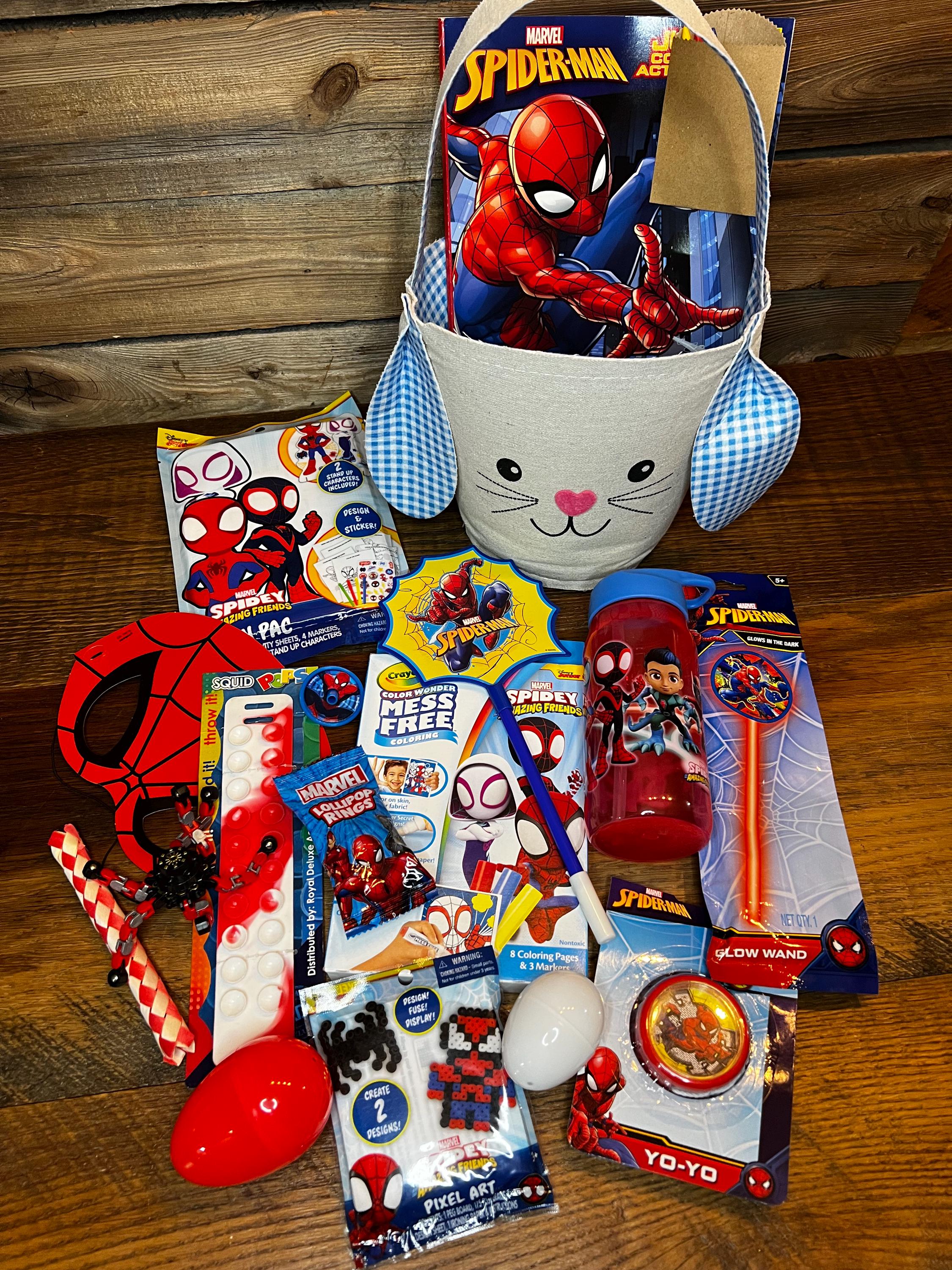 Spider-man Filled and Personalized Boys Bunny Easter Basket * Prefilled ...