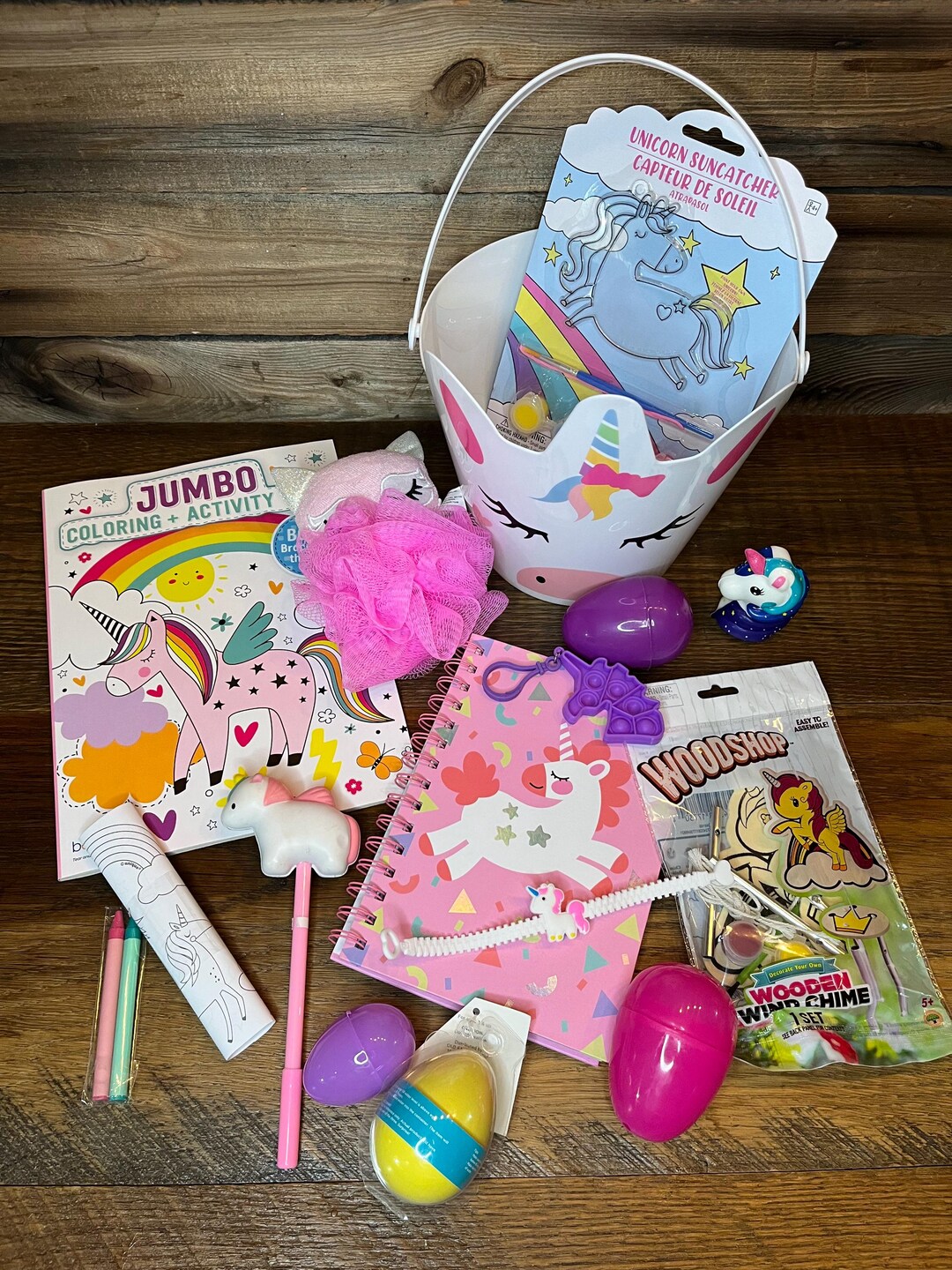 Girls Filled Unicorn Easter Bucket * Prefilled Easter Baskets * Kids ...