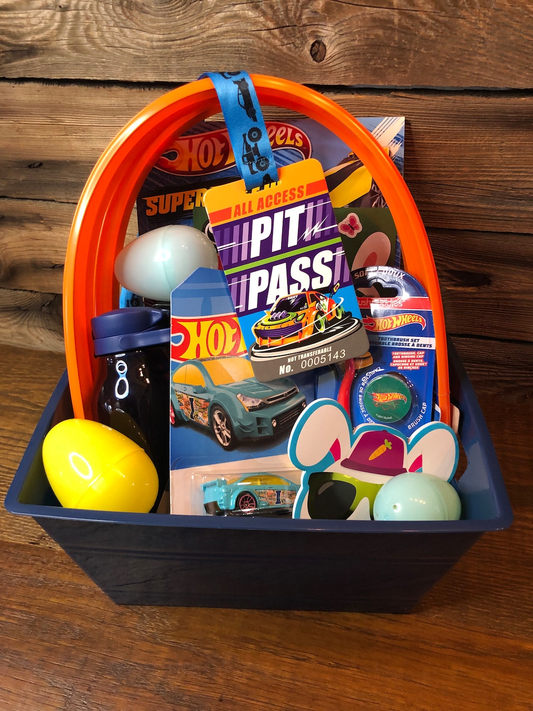 Boys Hot Wheels Filled & Personalized Easter Basket * Boys Easter ...