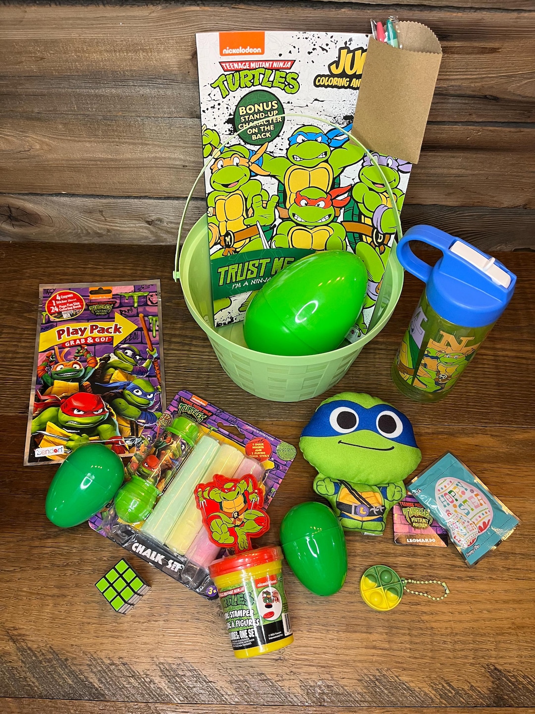 Teenage Mutant Ninja Turtles Filled Boys Easter Basket * Prefilled TMNT ...