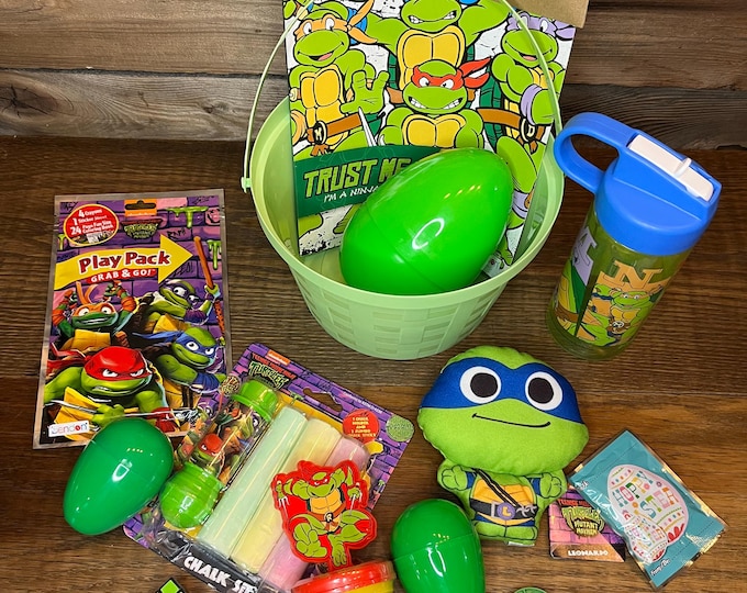 Teenage Mutant Ninja Turtles Filled Boys Easter Basket * Prefilled TMNT ...