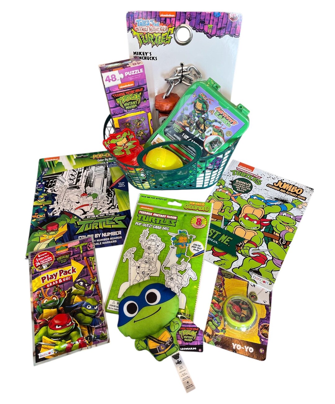 14 Piece TMNT Filled Easter Basket * Prefilled Free Shipping Boys ...