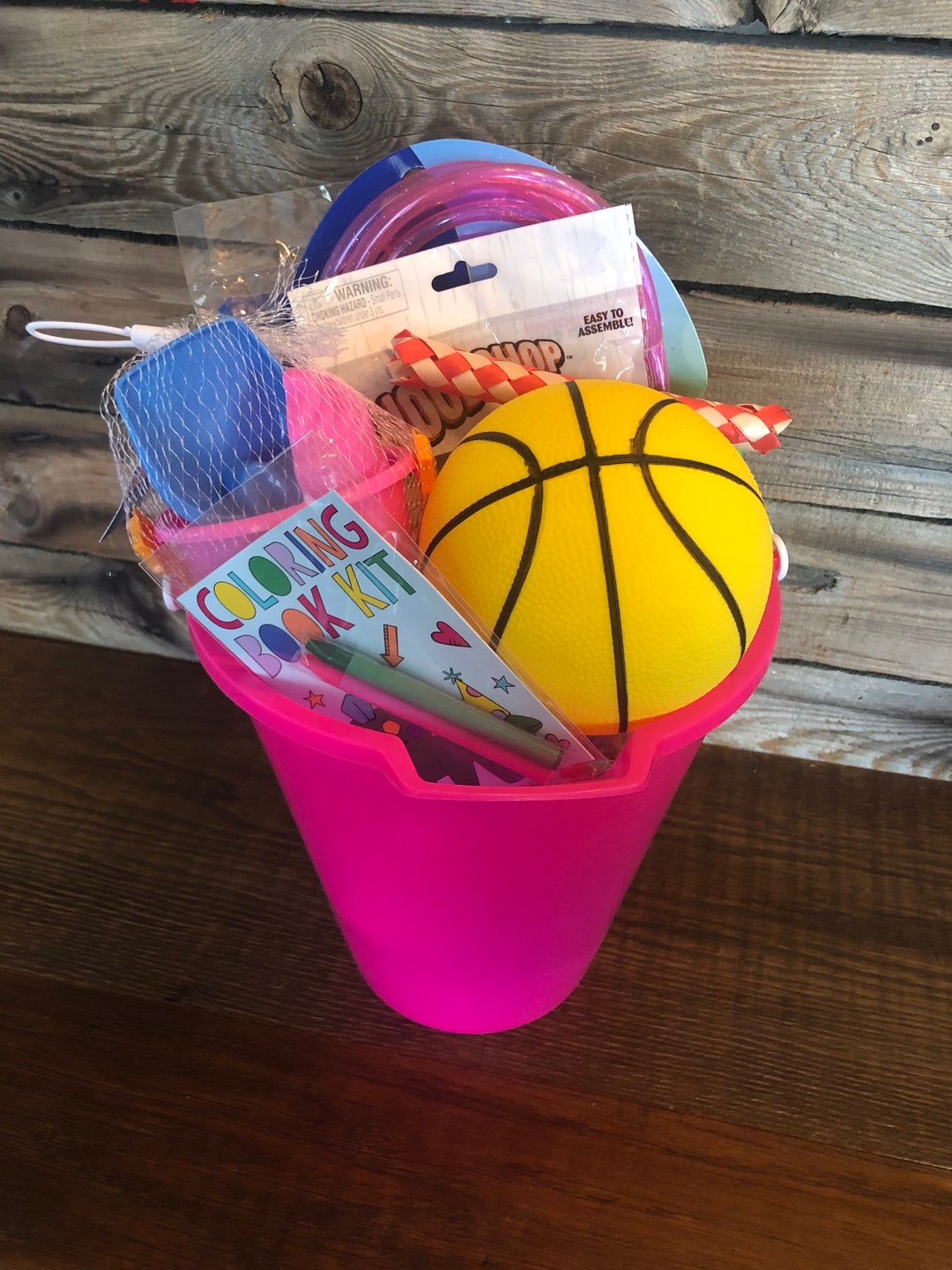 10 Piece Filled Kids Sand Bucket Gift Basket * Dinosaur * Unicorn ...