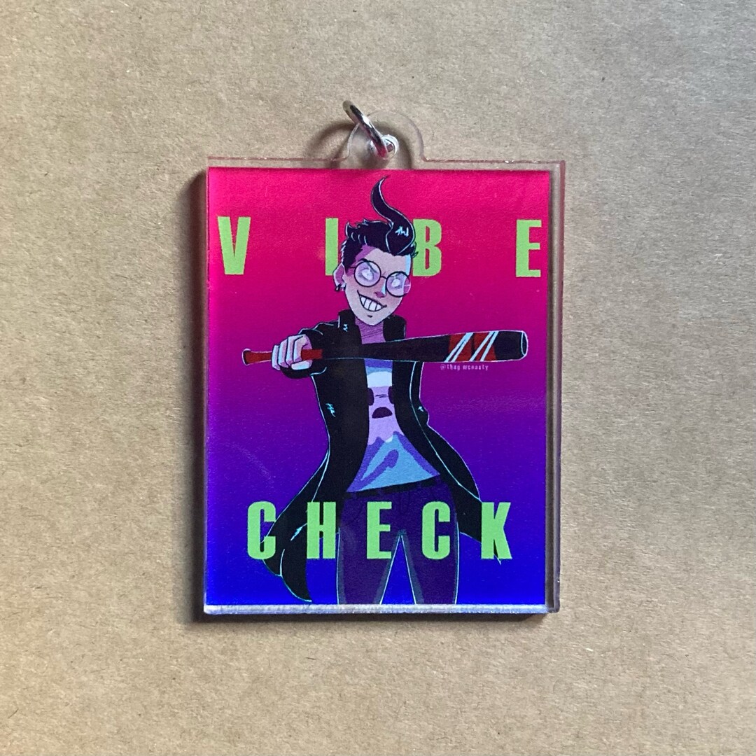 VIBE CHECK Dib Membrane 1.58" X 2" Inch Invader Zim Fanart Acrylic ...