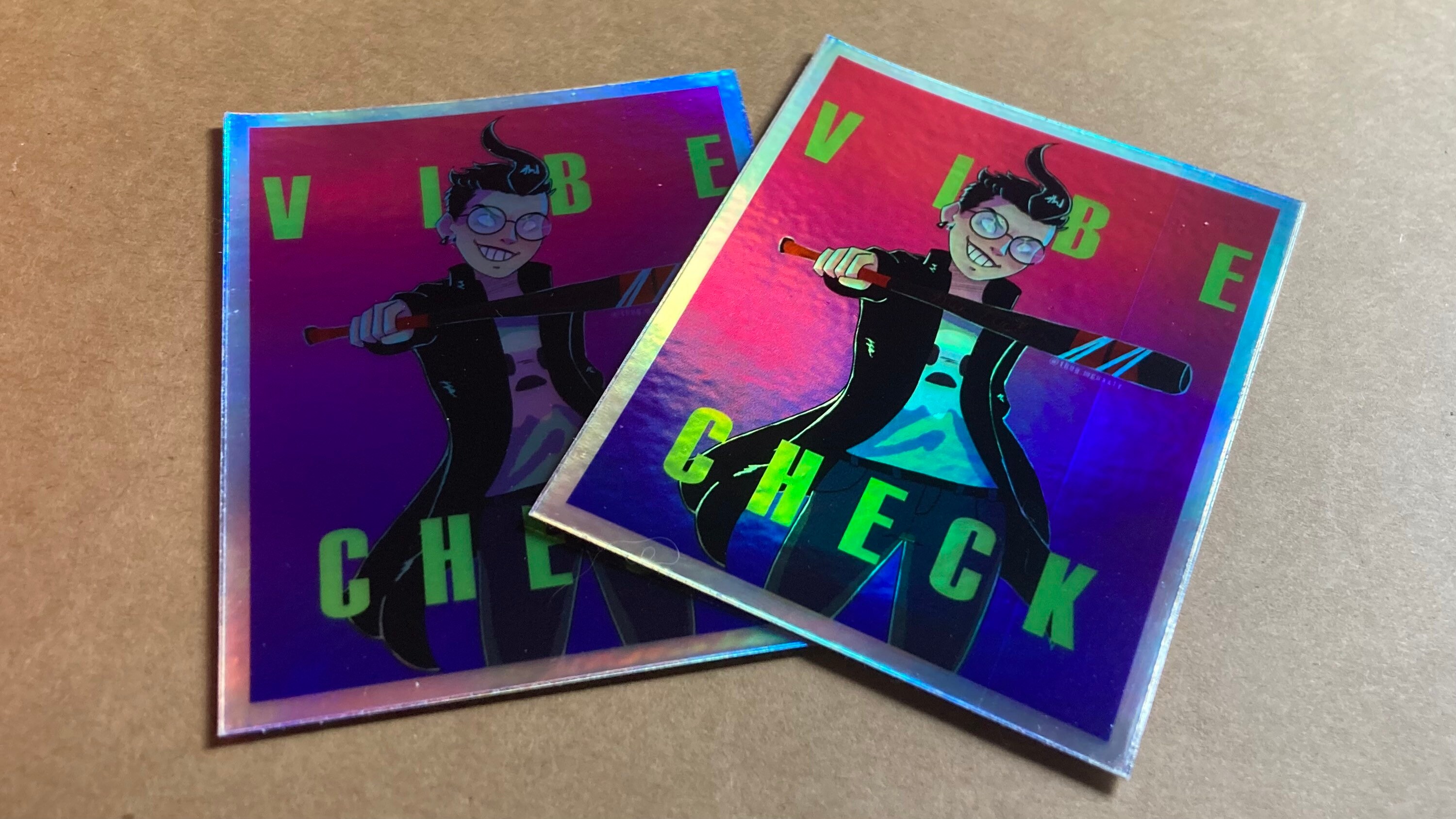 VIBE CHECK Dib Membrane 2.38 X 3 Holographic Fanart Sticker - Etsy