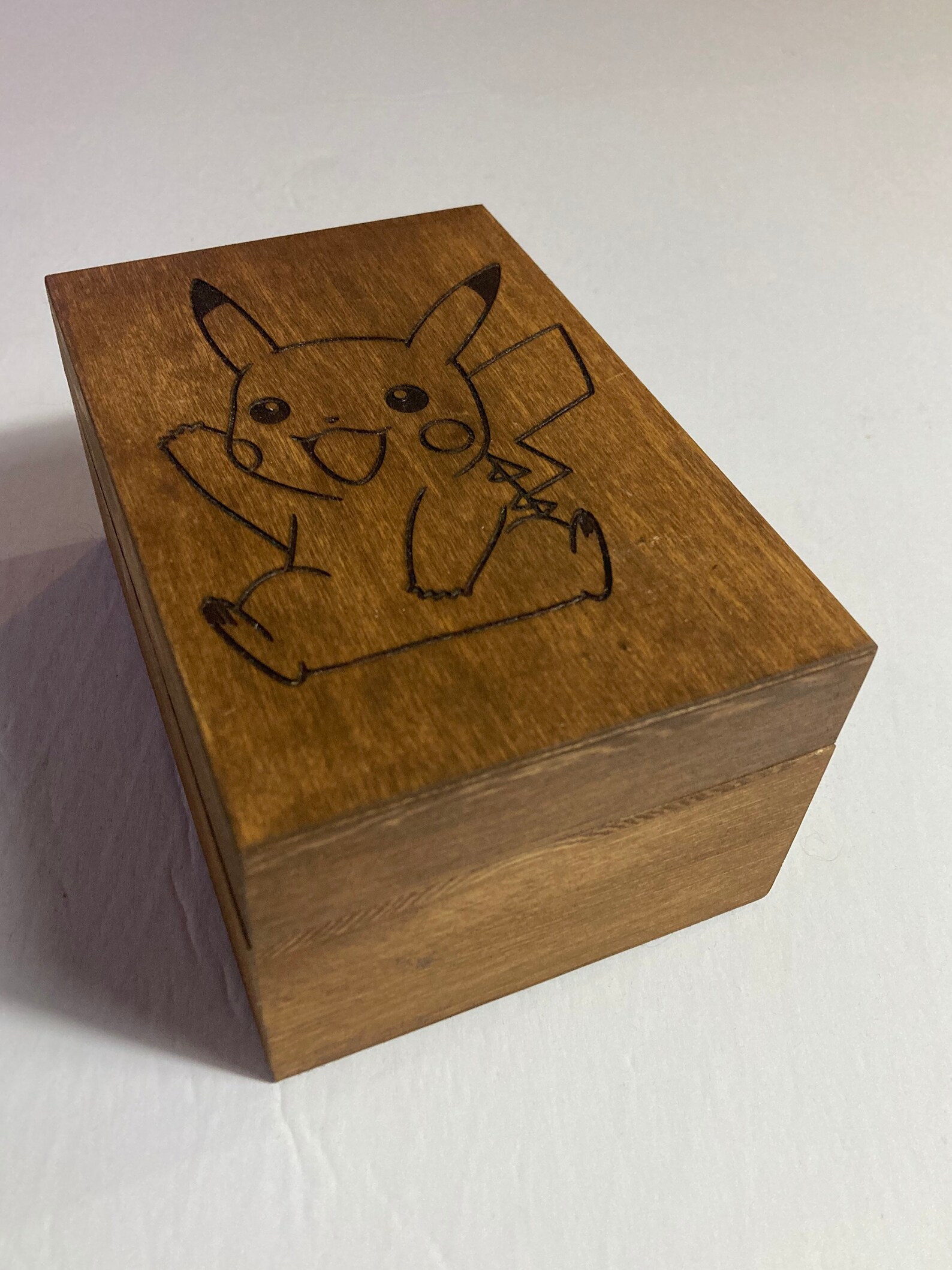Pikachu Pokemon wood burned box | Etsy