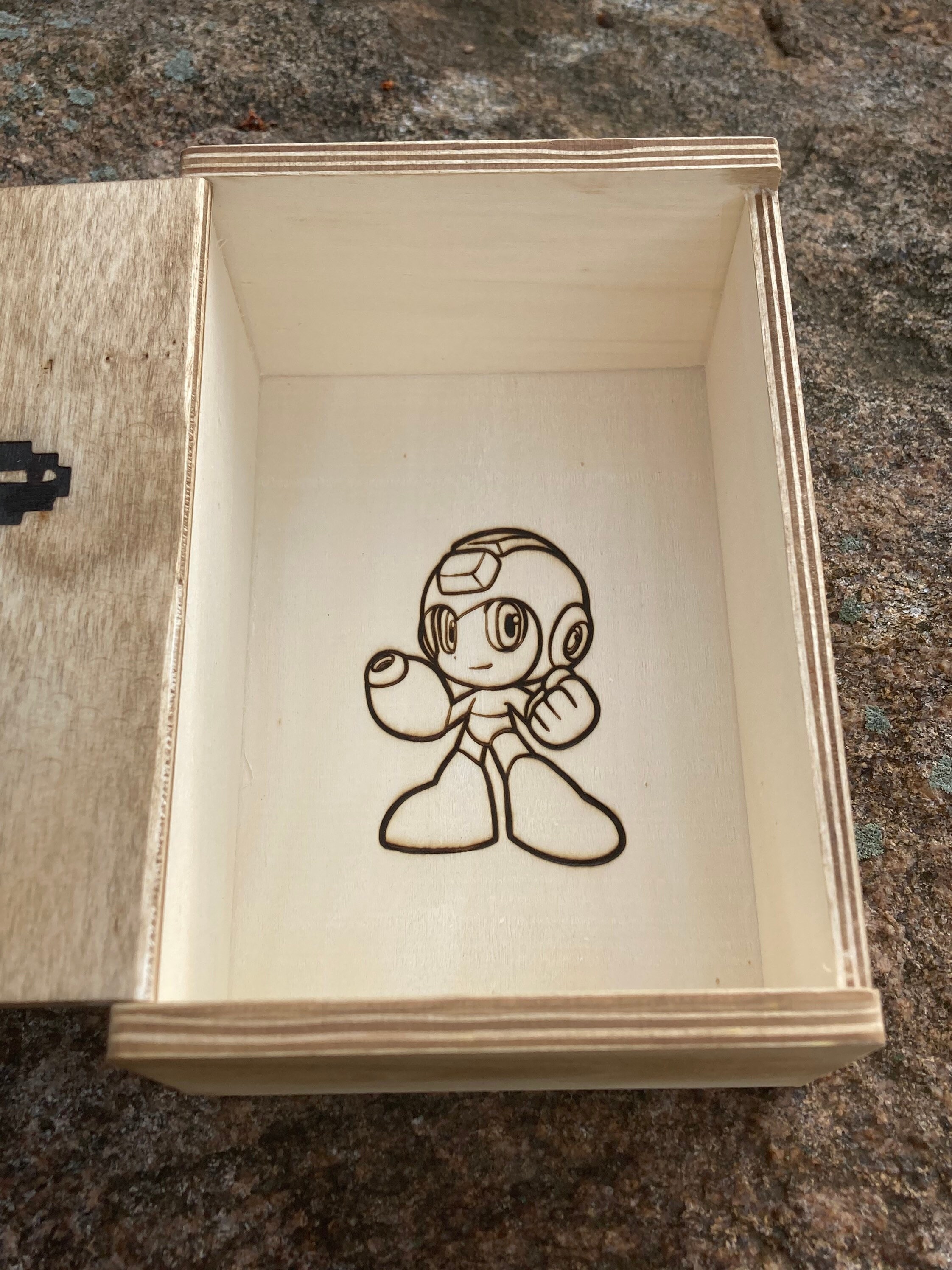 Mega Man Wood Burned Box. Retro Video Game Box - Etsy