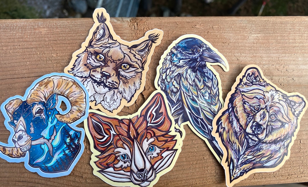 Northern Animal Sticker Set, Art by Foxx and Fawnn - Etsy