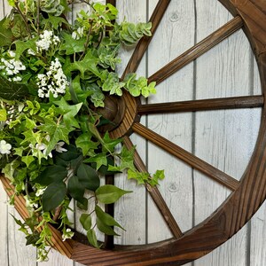 Wagon Wheel Decor , Farmhouse Inspired, Wagon Wheel Wreath, Farmhouse ...