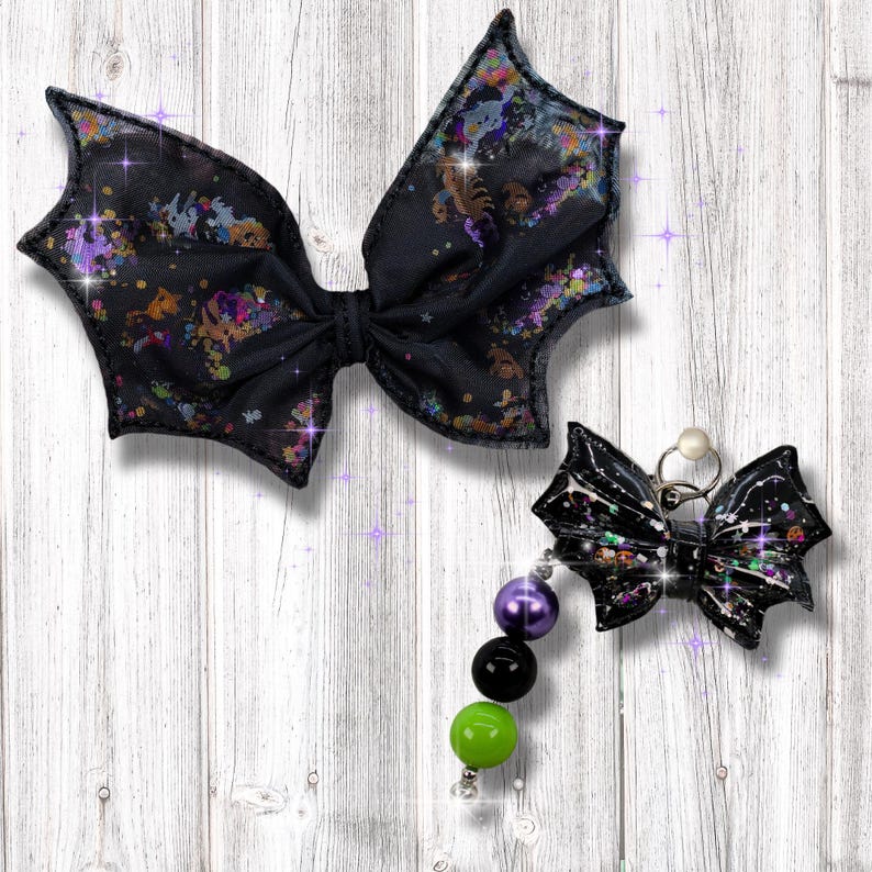 4x4 and 5x7 in the Hoop Fillable Confetti, Shaker Bat Bow and Keychain ...