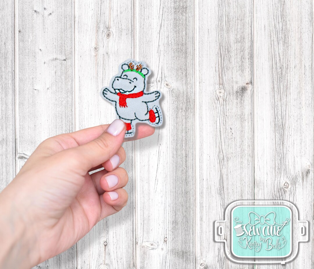 Hippo Feltie in the Hoop Embroidery Design (instant Download) - Etsy