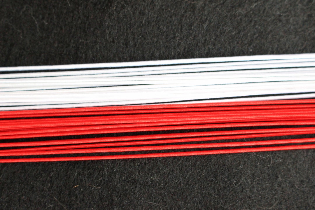 Mizuhiki Red+white Colors, Paper Strings, Mizuhiki 2colors×15=30strings ...
