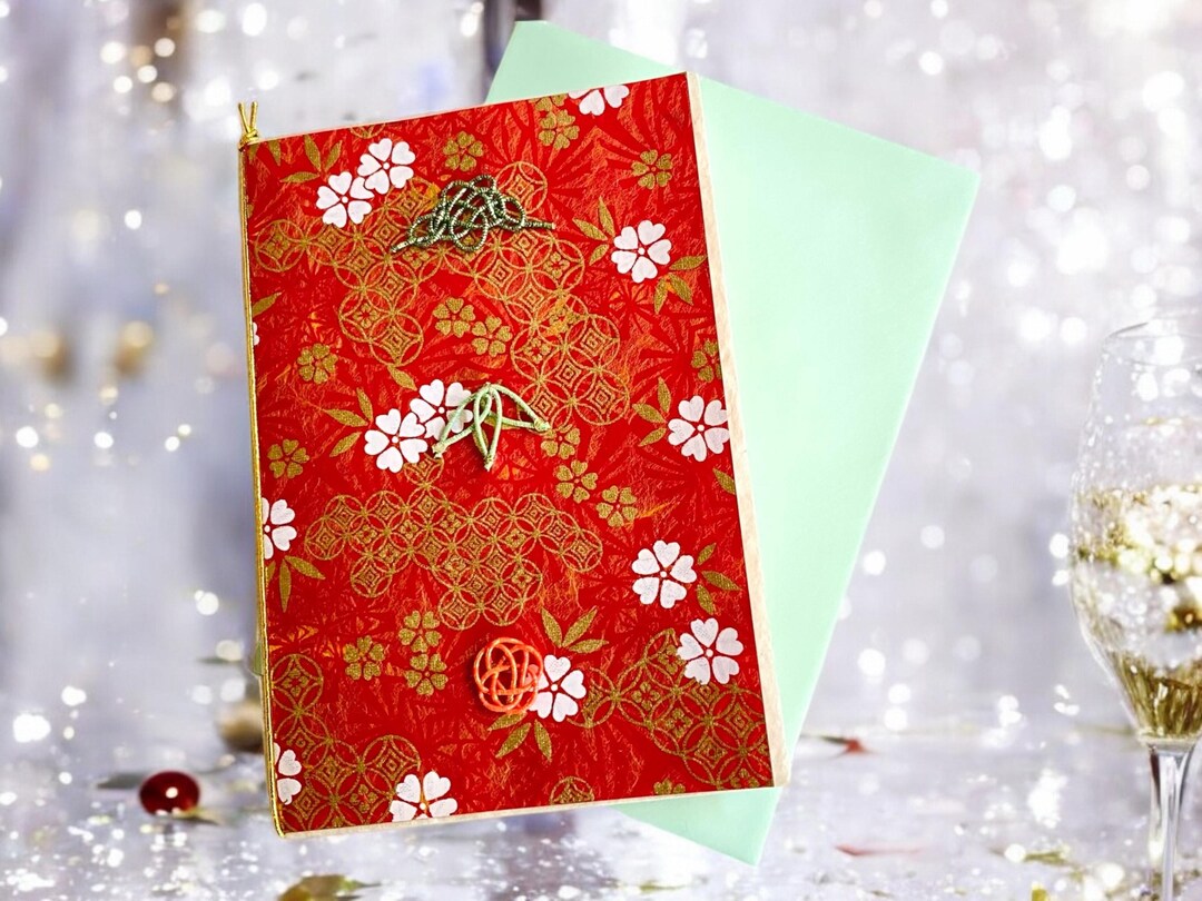 Gift Card2, Japanese Paper Card, Mizuhiki Knots Card, Folding Card ...